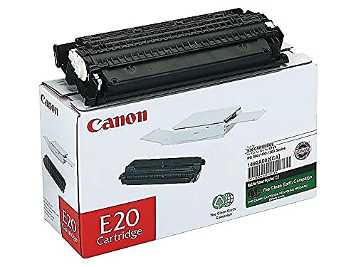Canon Genuine Toner, Cartridge E20 Black (1492A002), 1 Pack, for Canon PC100 / 300/400 / 530/700 / 900 Series Peronal Copiers