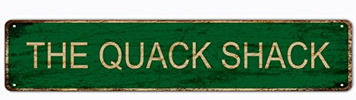 The Quack Shack Street Sign Vintage Rustic Retro Tin Sign 16x4 Inch