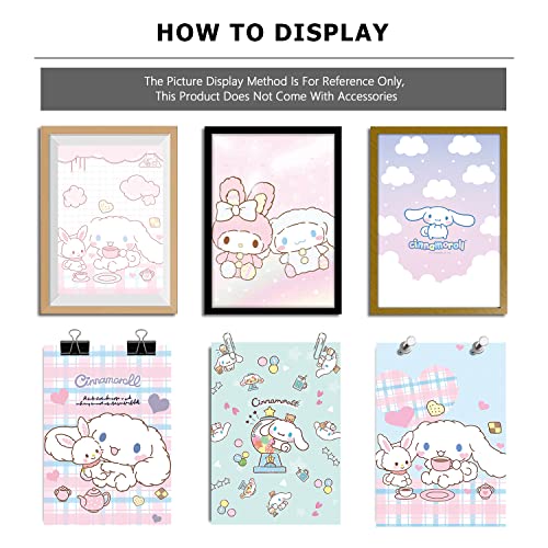 Cinnamoroll Posters, Set of 6 Anime Print Art Cute Posters For Home Bedroom and Dorm Wall Decor, Cinnamoroll Posters Gift Set For Teens, 10x14 Inches, No Framed