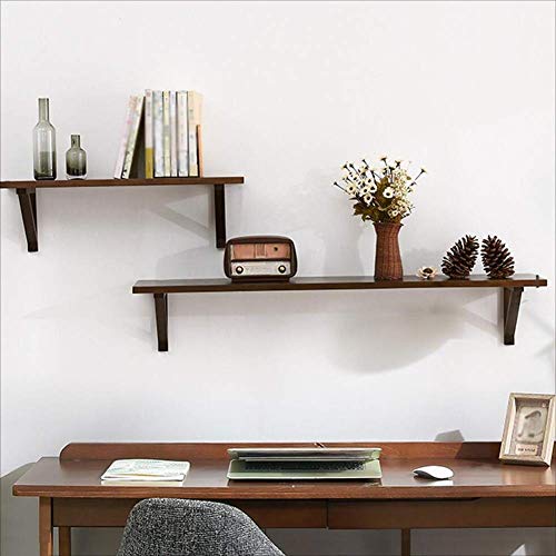 PIBM Stylish Simplicity Shelf Wall Mounted Floating Rack Shelves Solid Wood Triangular Bracket Simple Easy to Clean Save Space,4 Sizes, a , 40x20x8cm