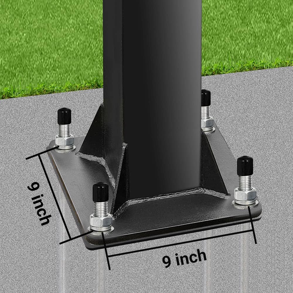 Toriexon Basketball Hoop Anchor Kit 9”, Universal Fit Ground Anchor Kit, Basketball Mounting Kit for Easy Relocation and Compatible with All Basketball Goals