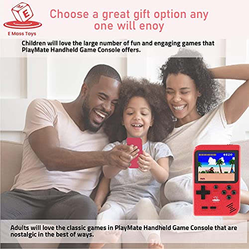 Handheld Game Console, Retro Portable Video Game Console for Children with 400 Classical FC Games 3.0-Inch Screen 1020mAh Rechargeable Battery Support for TV Connection Easter Day Gifts (Red)