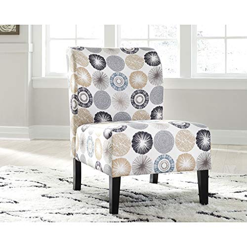 Signature Design by Ashley - Triptis Accent Chair - Casual - Tan/Gray - Geometric Circles