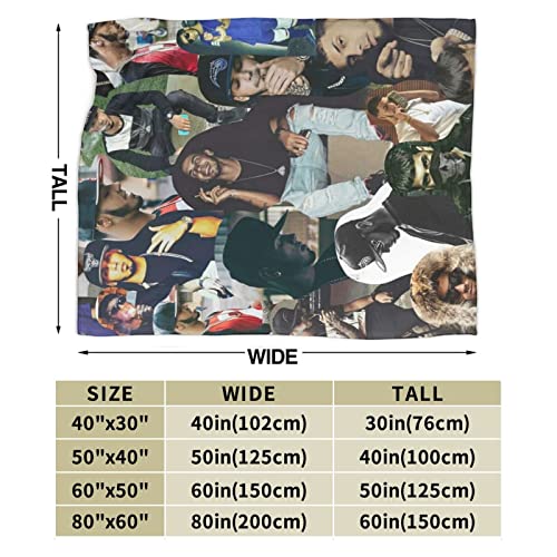 ISHAANAV Anuel Music and AA Throw Blanket for Couch Sofa Fluffy Microfiber Fleece Throw Soft, Cozy, Lightweight Anuel Music and AA