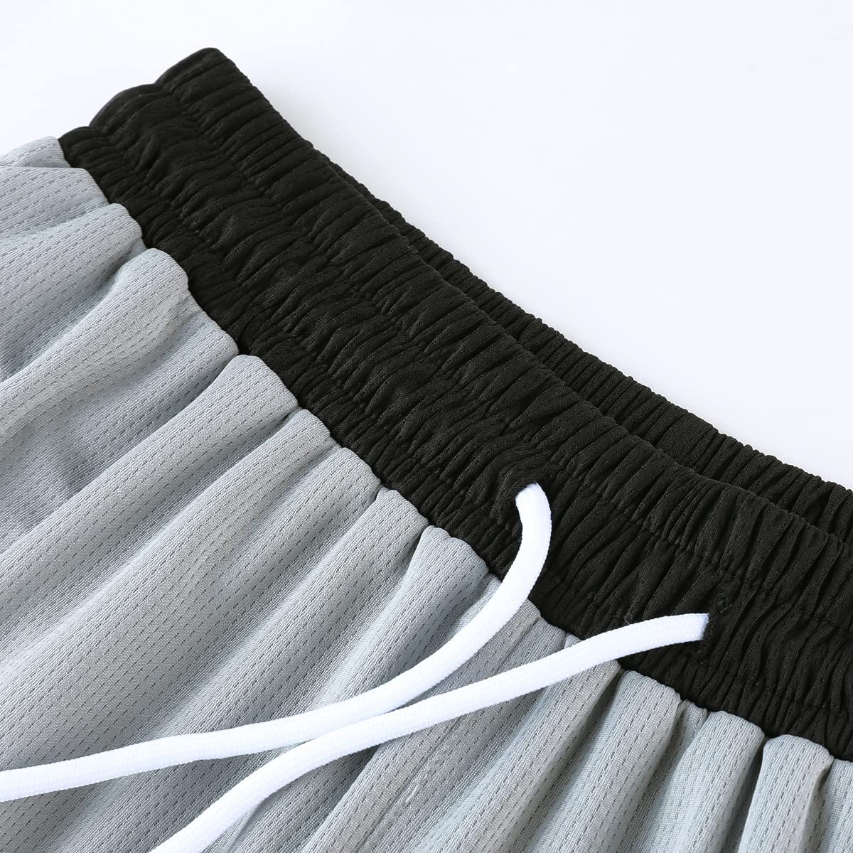 OPALOS 3 Pack Basketball Shorts for Men with Zipper Pockets,Active Athletic Shorts (Black.White.Grey, XXL)