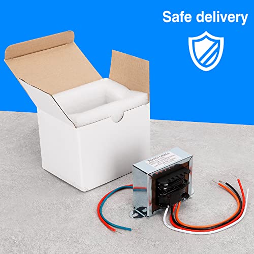 24V 40VA Control Transformer， Primary 120, 208, 240V Secondary 24V Isolation Transformers，24V Transformer with Foot Mount for HVAC Furnace Multi Tap