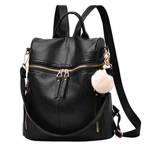 DDQYYSPP Backpack Purse for Women Large Capacity Multipurpose Travel Bag Leather Backpack Shoulder Bag Girls Backpack Schoolbag