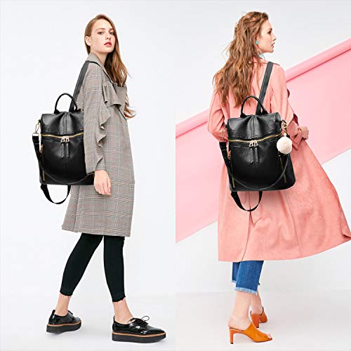 DDQYYSPP Backpack Purse for Women Large Capacity Multipurpose Travel Bag Leather Backpack Shoulder Bag Girls Backpack Schoolbag