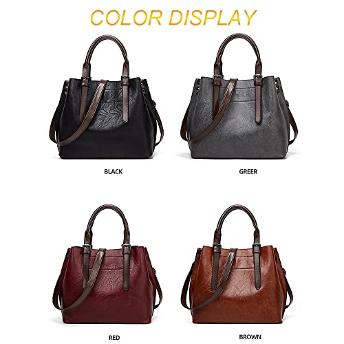 KKP Versatile handbag High texture women's large capacity single shoulder messenger bag-Claret