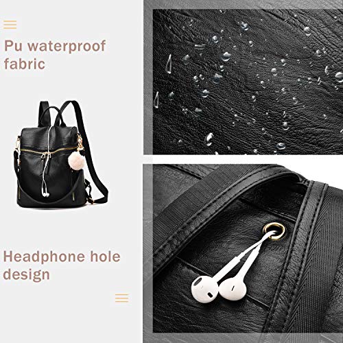 DDQYYSPP Backpack Purse for Women Large Capacity Multipurpose Travel Bag Leather Backpack Shoulder Bag Girls Backpack Schoolbag