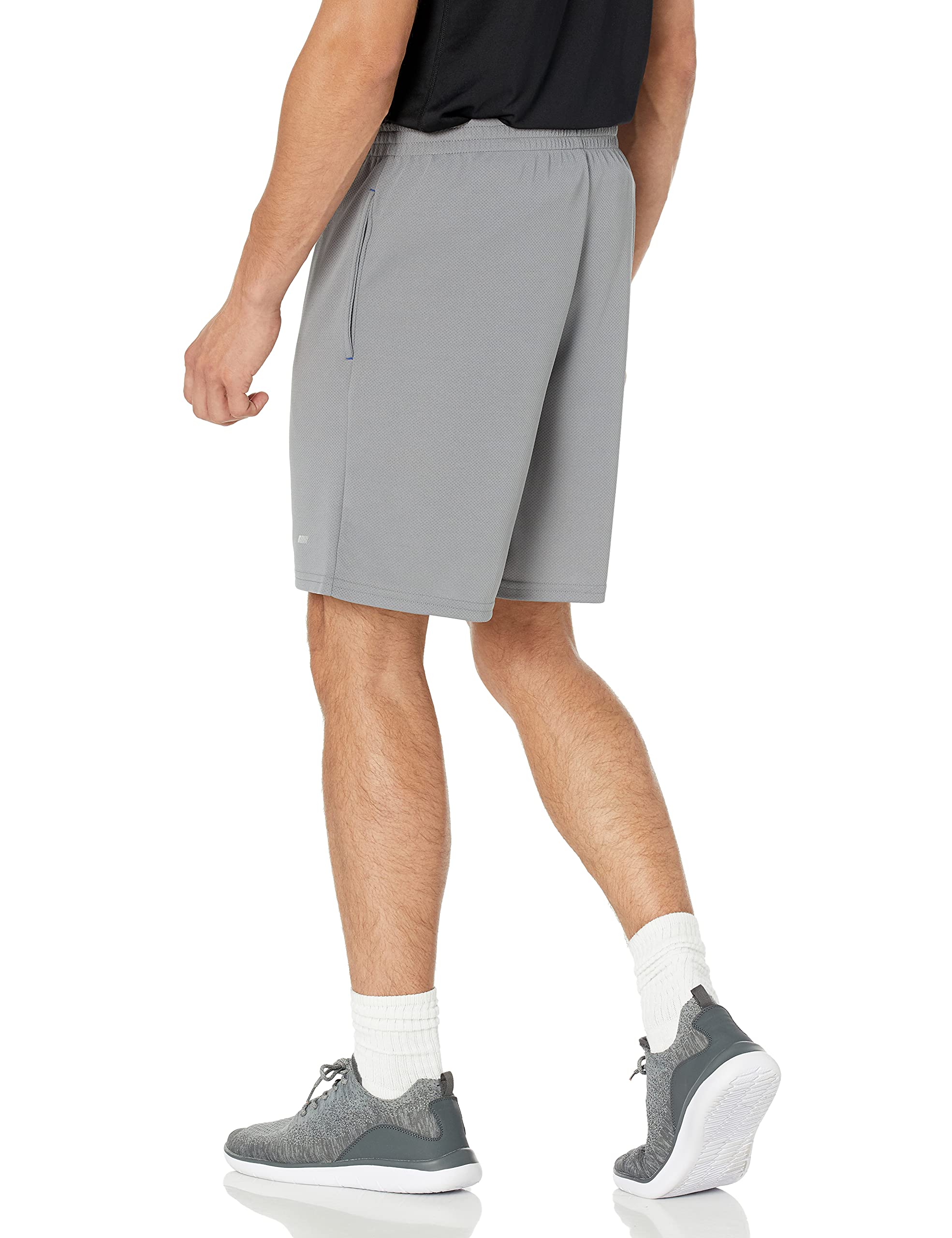 Amazon Essentials Men's Performance Tech Loose-Fit Shorts (Available in Big & Tall), Pack of 2, Black/Grey, X-Large