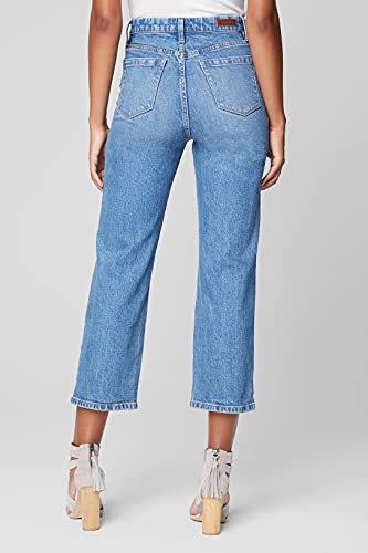 [BLANKNYC] Womens Luxury Clothing Ribcage Straight Leg Denim Jean Pants, The Baxter, Higher Power, 25