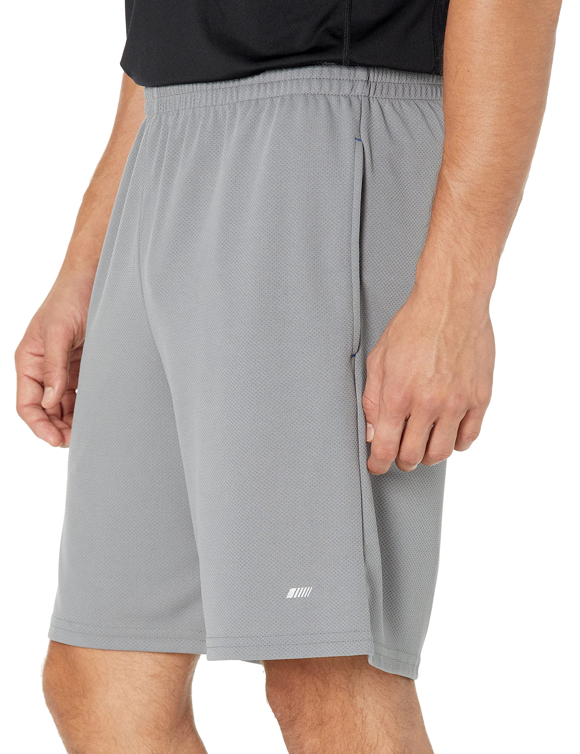Amazon Essentials Men's Performance Tech Loose-Fit Shorts (Available in Big & Tall), Pack of 2, Black/Grey, X-Large