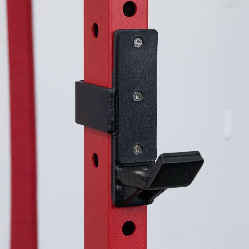 Titan Fitness T-3 Series Red Short Power Rack, 24in Depth, 1,100 LB Capacity Cage for Weightlifting and Strength Training