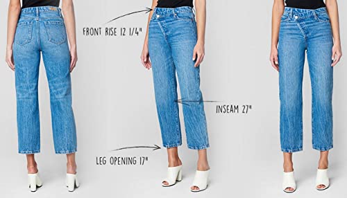 [BLANKNYC] Womens Luxury Clothing Ribcage Straight Leg Denim Jean Pants, The Baxter, Higher Power, 25