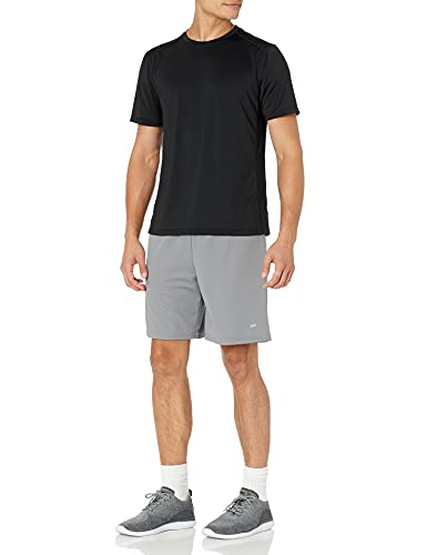 Amazon Essentials Men's Performance Tech Loose-Fit Shorts (Available in Big & Tall), Pack of 2, Black/Grey, X-Large