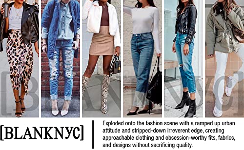 [BLANKNYC] Womens Luxury Clothing Ribcage Straight Leg Denim Jean Pants, The Baxter, Higher Power, 25