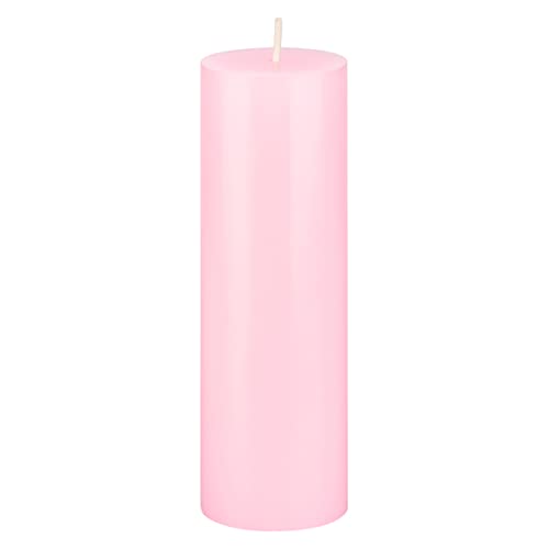 Mega Candles 1 pc Unscented Pink Round Pillar Candle, Hand Poured Premium Wax Candles 2 Inch x 6 Inch, Home Décor, Wedding Receptions, Baby Showers, Birthdays, Celebrations, Party Favors & More