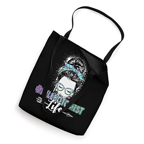 Phlebotomist Life Messy Bun Women Nurse Phlebotomy Tote Bag