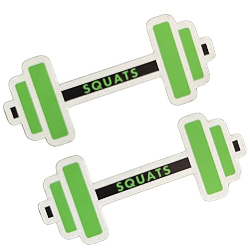 Power Rack Lifting Labels - Magnetic Squat Rack Home Gym Accessories for Bench Press, Squat, Overhead Press, and More (Squats)