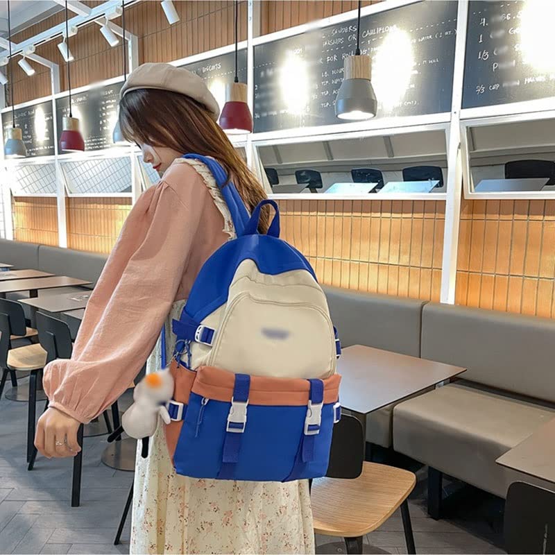 DINGZZ Fashion Unisex Large Capacity Student Backpack Teenage School Backpacks Waterproof Nylon Travel Bag (Color : E, Size : 30 * 12 * 42CM)