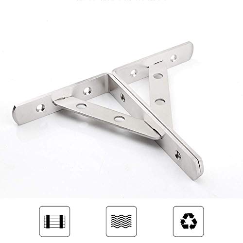 PIBM Stylish Simplicity Shelf Wall Mounted Floating Rack Shelves Stainless Steel Solid Wood Tripod Widening Thicken Small Items Storage,8 Sizes, a , 60x20x10.9cm