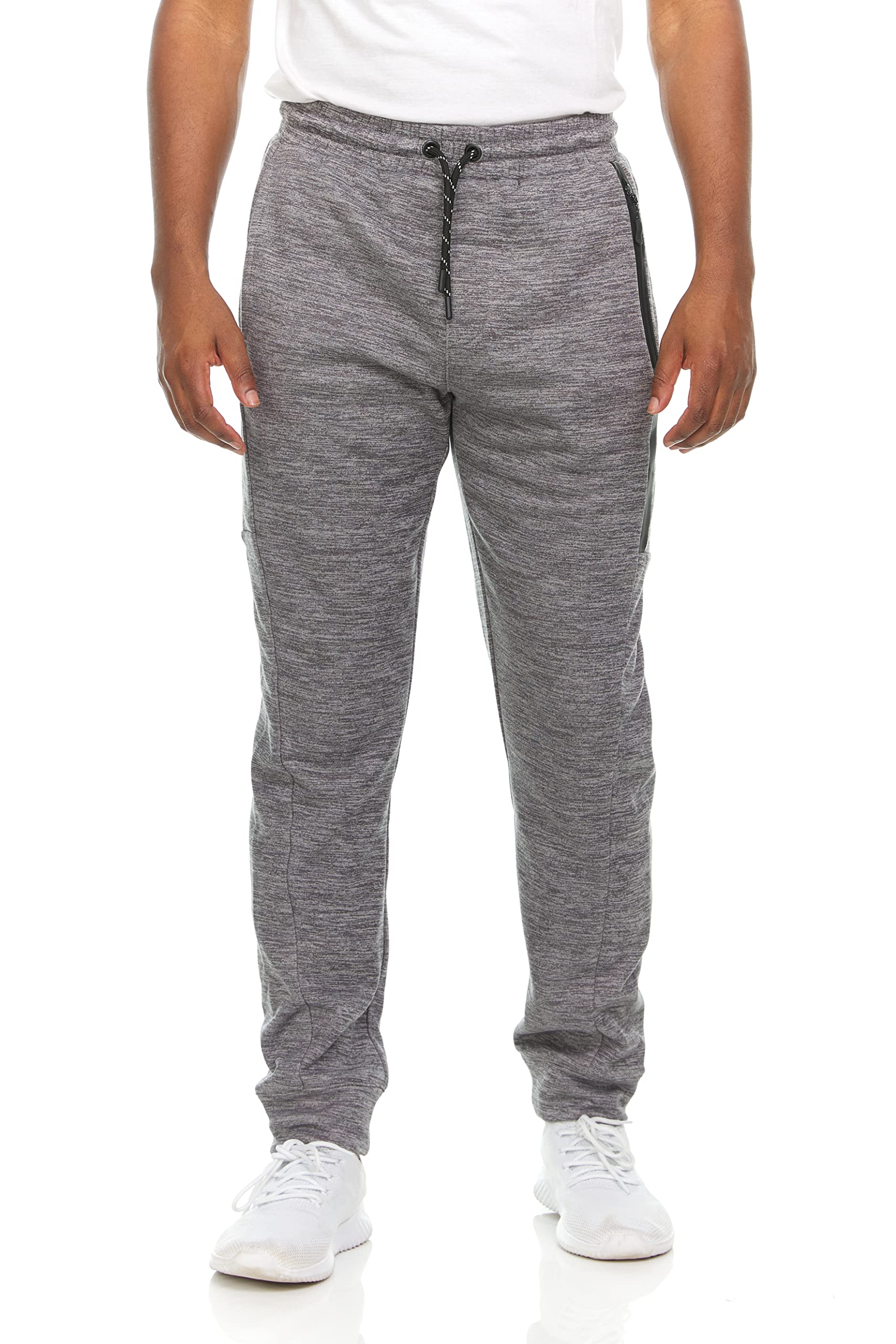 Spalding Mens Alumni Performance Fleece Jogger Pant, Grey Spaced Dye, L