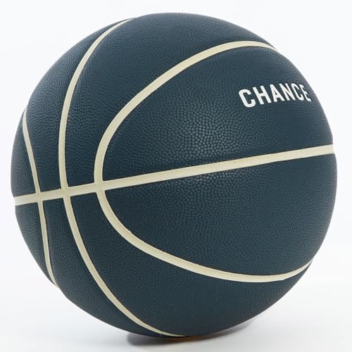 Chance Premium Indoor/Outdoor Basketball - Composite Leather (Sizes: 5 Youth, Size 6, Size 7) (Pebble - Teal, 7 Men's Official - 29.5")