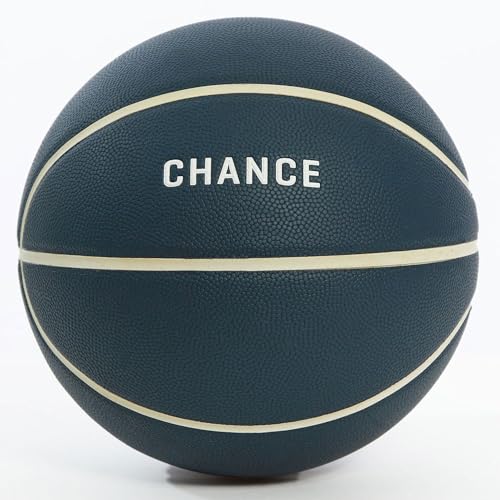 Chance Premium Indoor/Outdoor Basketball - Composite Leather (Sizes: 5 Youth, Size 6, Size 7) (Pebble - Teal, 7 Men's Official - 29.5")