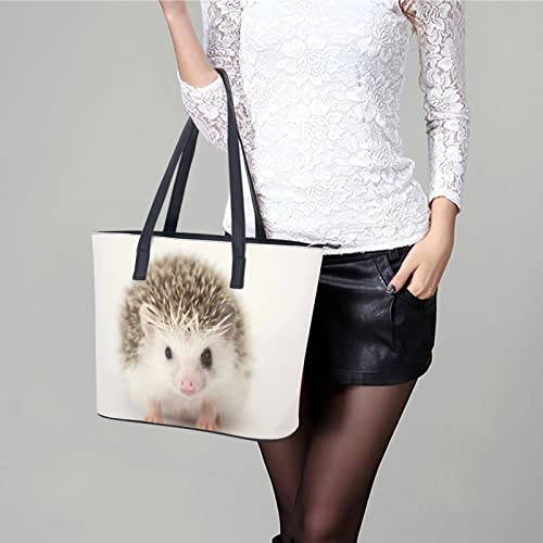 Womens Handbag Hedgehog Leather Tote Bag Top Handle Satchel Bags For Lady