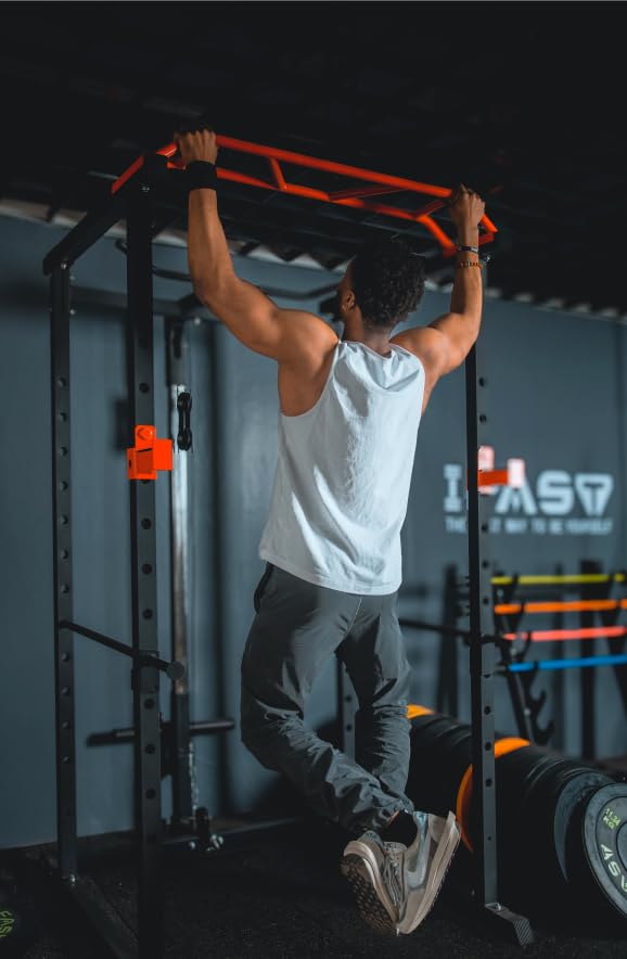 Power Cage with Lat Pulldown 1000 LBs Capacity Power Rack Weight Cage for Men Women Strength Training Powerlifting Home Gym Equipment