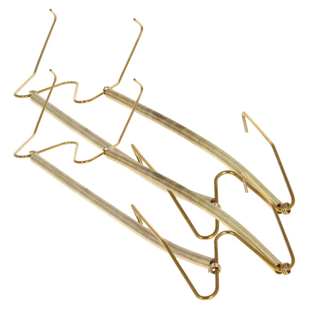 Fielect 2Pcs Plate Hanger 15.98" W Type Stainless Steel Plate Hangerswith Tip Protectors for Walls Compatible Decorative Plates Hooks Dish Diaplay Holder
