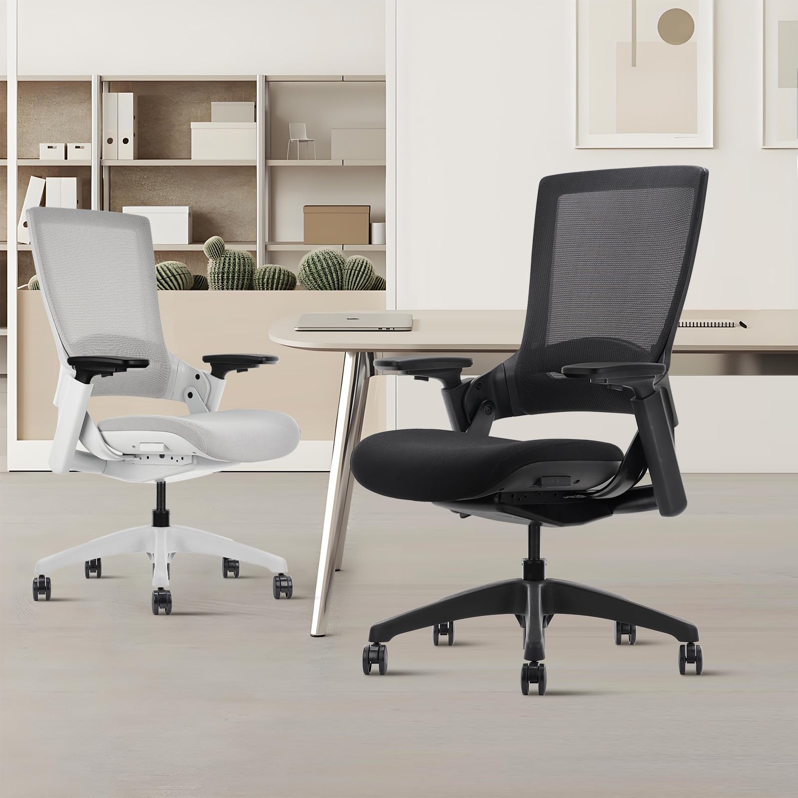 CLATINA Ergonomic High Swivel Executive Chair with Adjustable Height 3D Arm Rest Lumbar Support and Mesh Back for Home Office Black BIFMA Certification No. 5.1