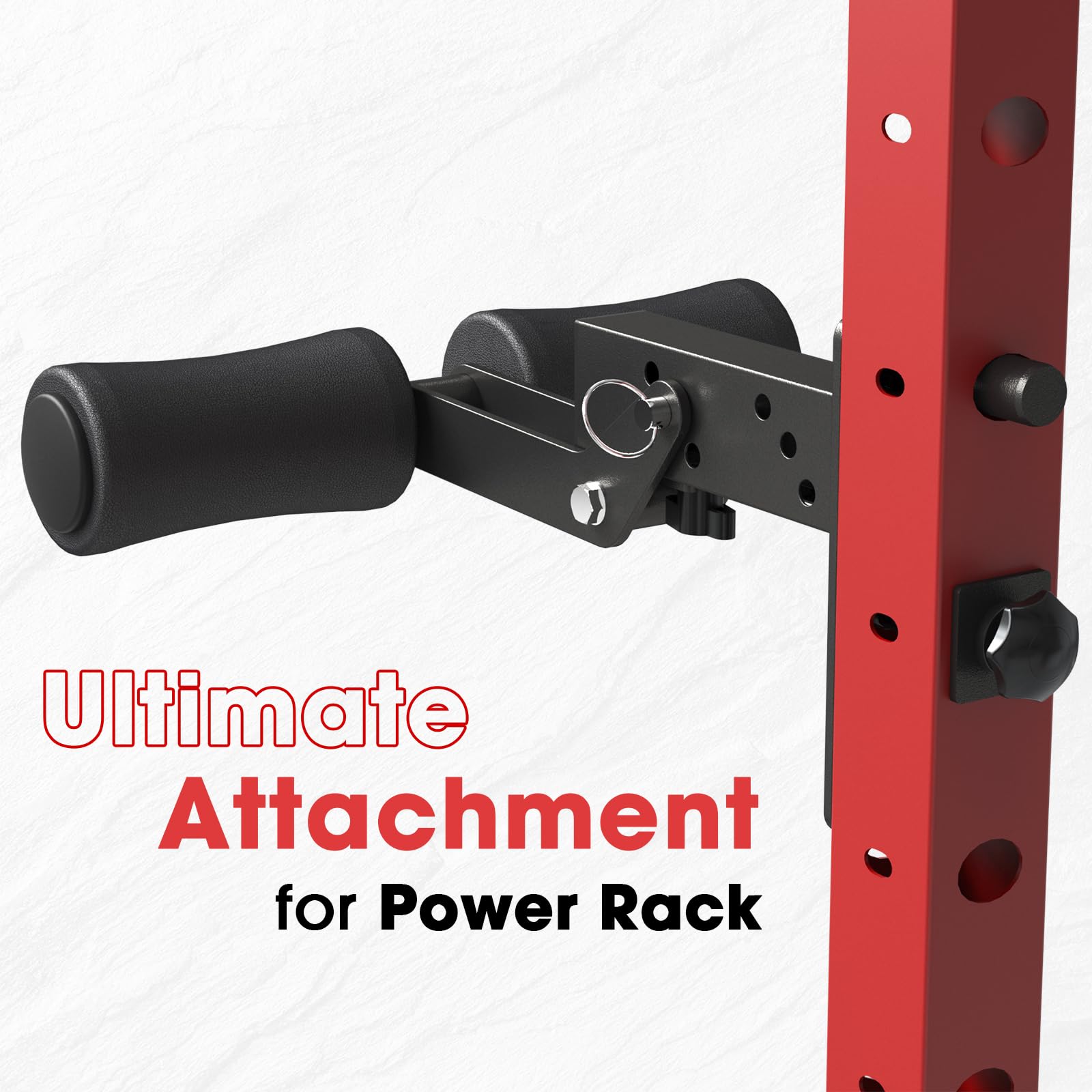 Mikolo Leg Hold Down Attachment for 2'' x2'',2''x 2.75'', 3'' x 3'' Power Cage and Smith Machine, Leg Extension Attachment
