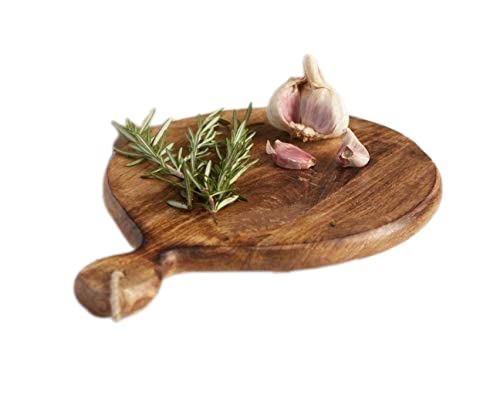 Indischdecor Indian Pure Wood Round Cutting/Chopping Serving Board Pizza Platter for Kitchen (Pack of 1)