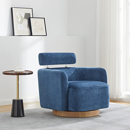 CHITA Swivel Accent Chair Armchair, Barrel Chair with Adjustable Backrest for Living Room Bedroom, Pebble Grey