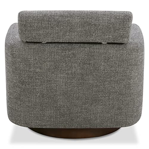 CHITA Swivel Accent Chair Armchair, Barrel Chair with Adjustable Backrest for Living Room Bedroom, Pebble Grey