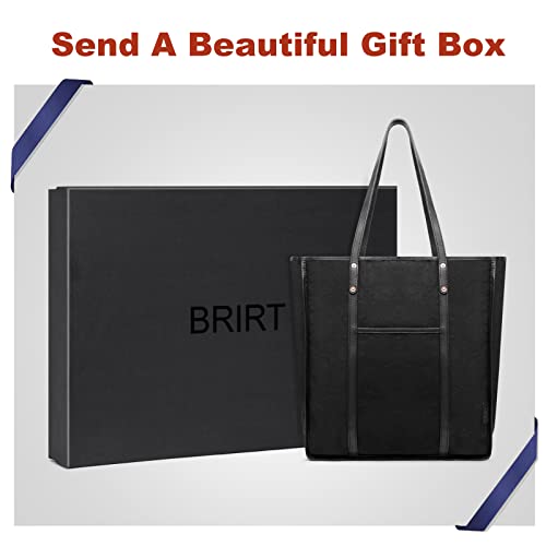 BRIRT Tote Bag for Women Large Canvas Simple Vintage Shoulder Bag Genuine Leather Retro Handbags