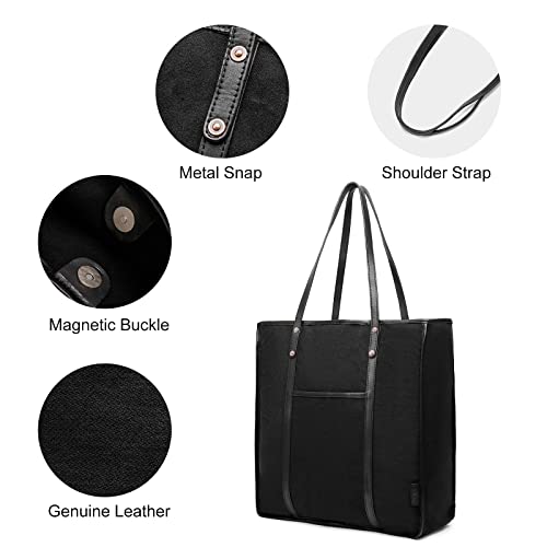 BRIRT Tote Bag for Women Large Canvas Simple Vintage Shoulder Bag Genuine Leather Retro Handbags