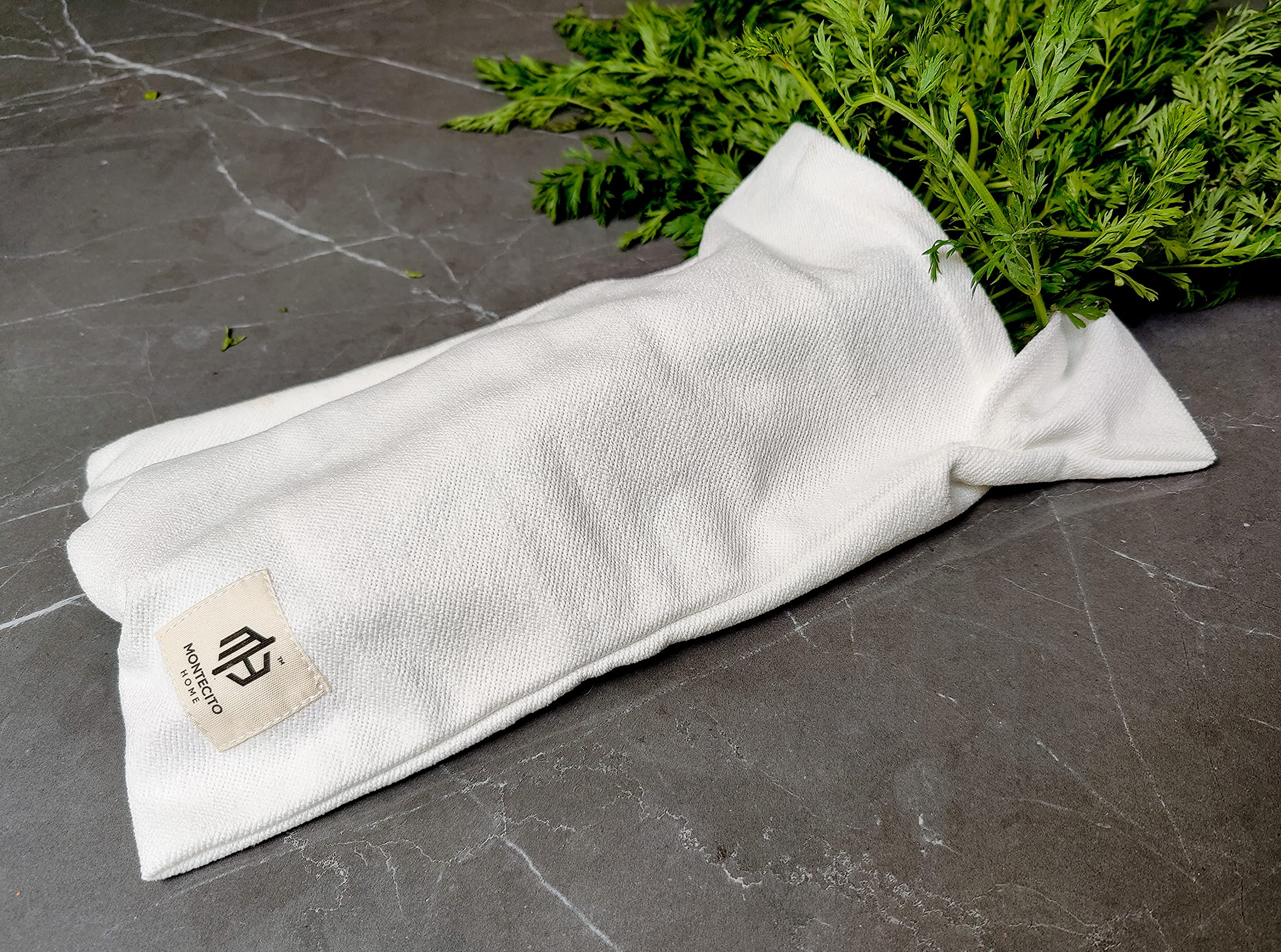 Organic Cotton Vegetable Crisper Bag - Variety Set of 3 - Simply Wet & Keep Your Veggies Fresher, Longer in Refrigerator!