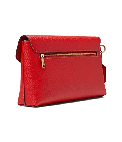 COACH Cross Grain Leather Wyn Wristlet Sport Red One Size