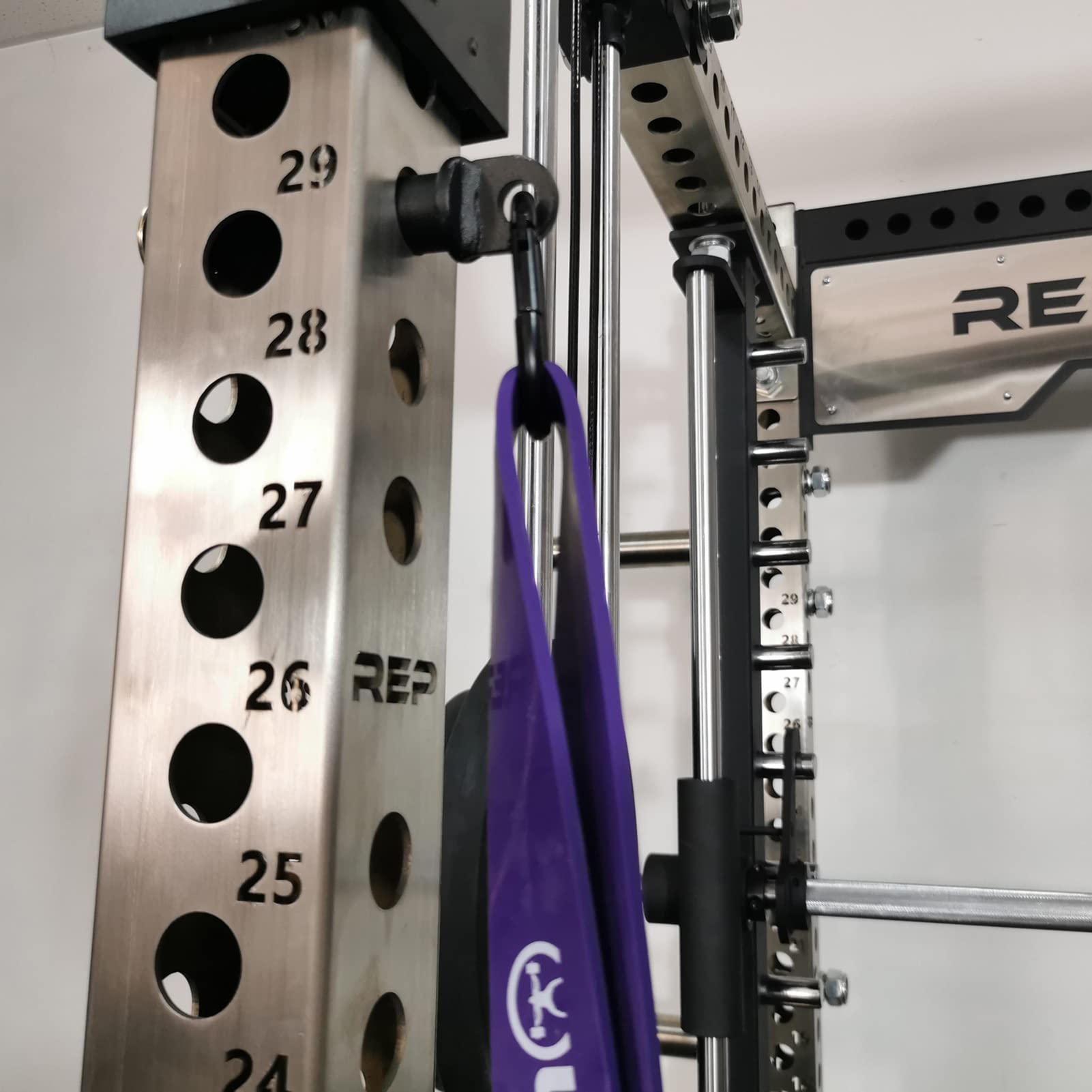 Onwowsun Power Cage Squat Rack Home Gym Accessories, Fits on 3" X 3" Tube Power Cage with 1" Hole