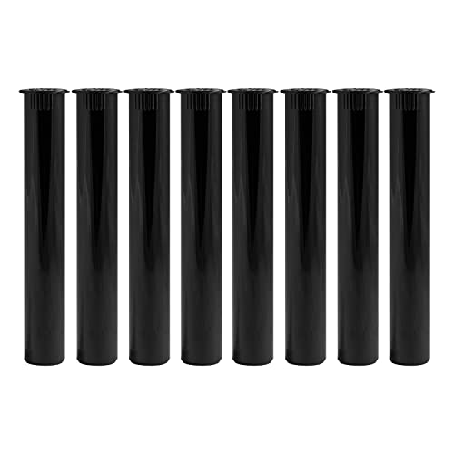 Airtight Storage Tube Container with Pop Top Lid - Black 25 Pack