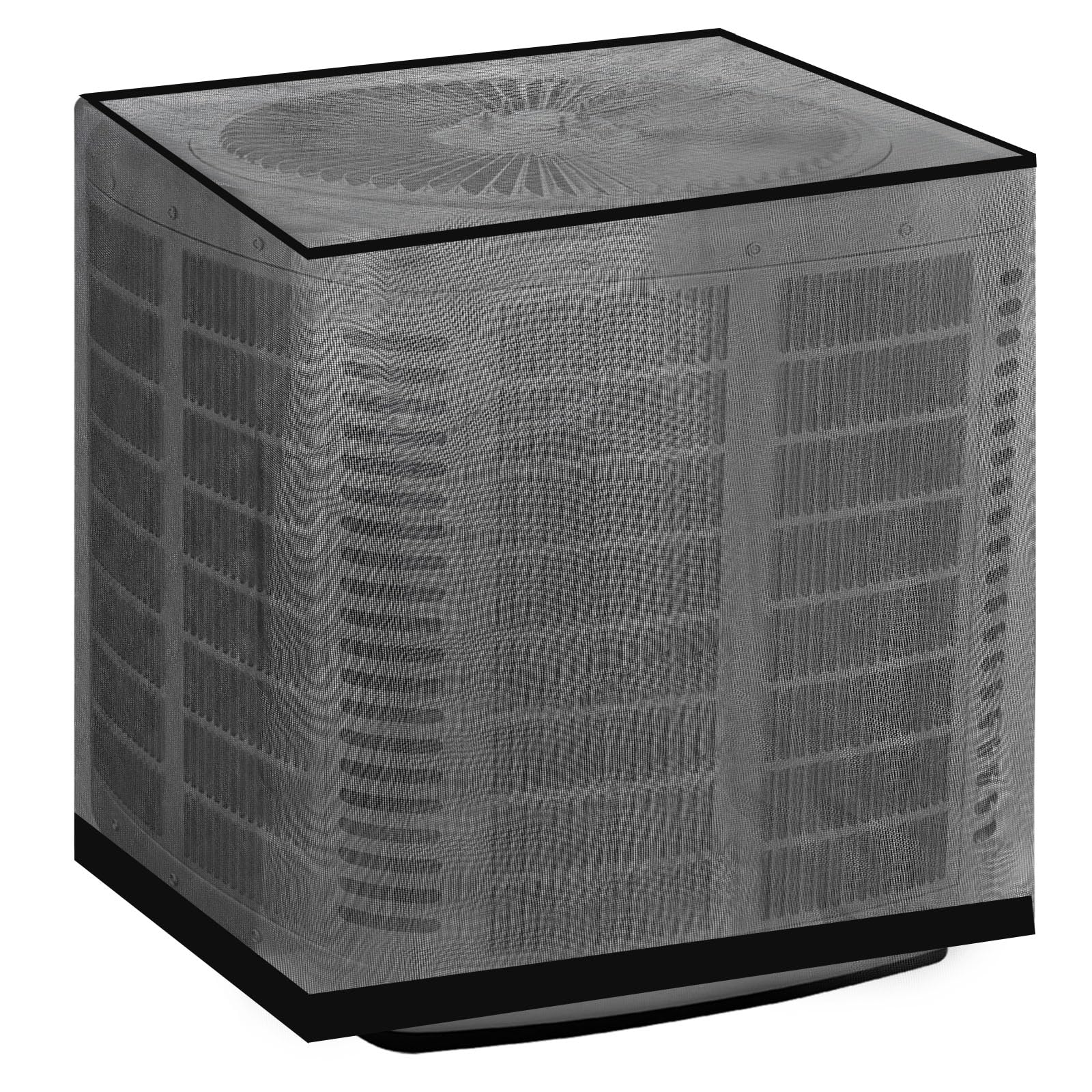 PATIKIL Air Conditioner Cover, 31.5x31.5x35.4 Outdoor AC Unit Mesh Covers Central AC Cover for Outside Unit Protect from Leaves Clogging Branch Cotton, Black