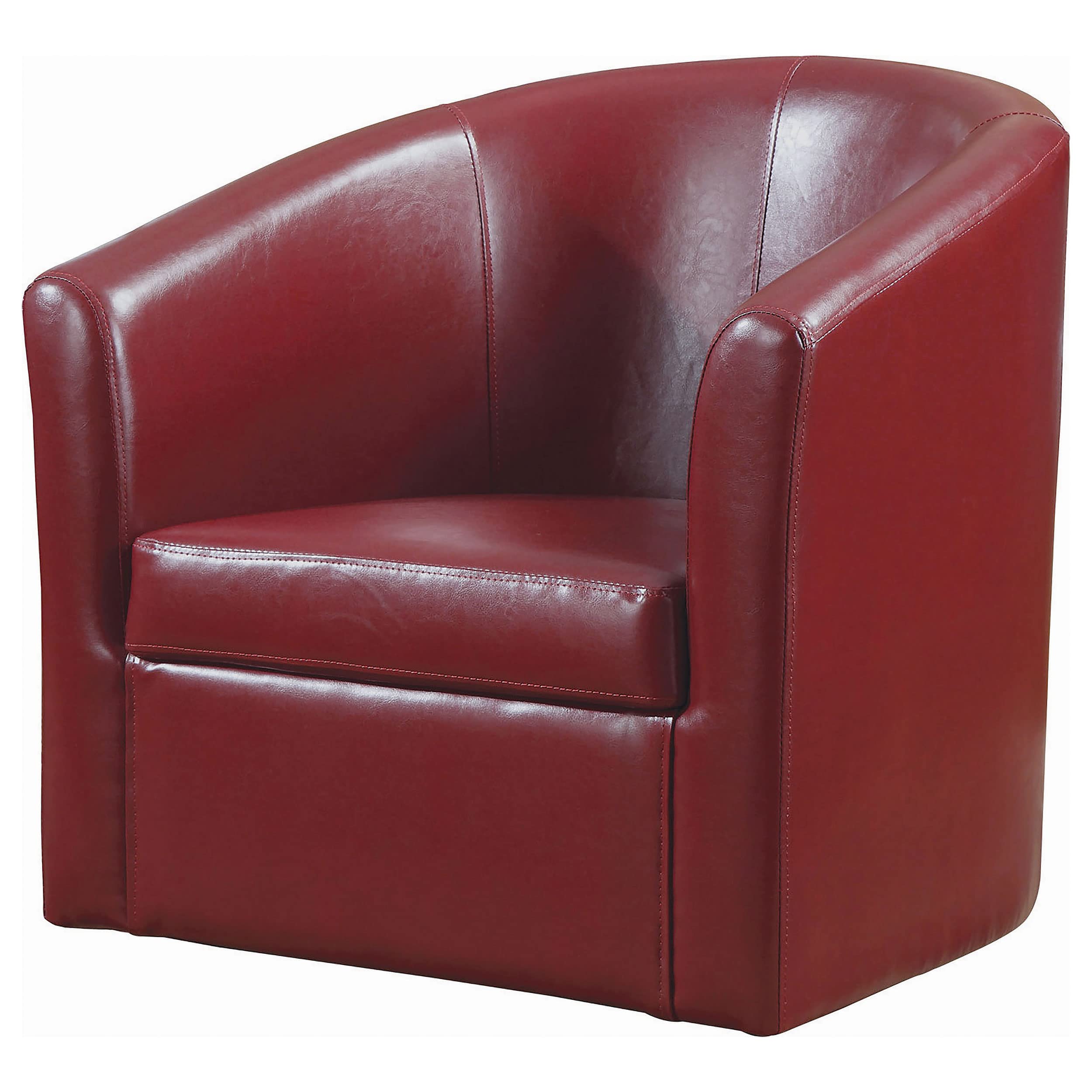 Coaster Home Furnishings Turner Upholstery Sloped Arm Accent Swivel Chair Red