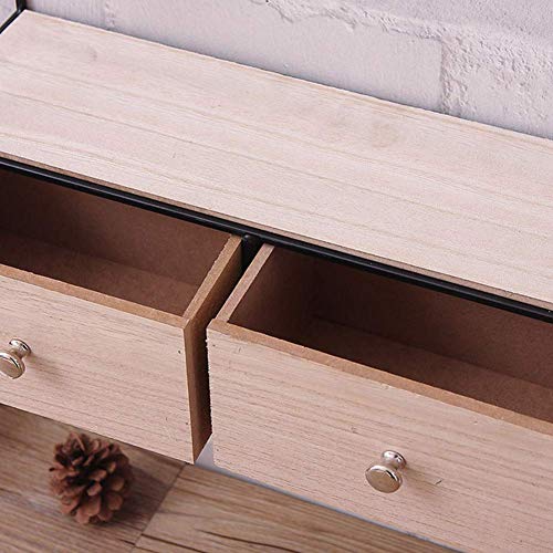 PIBM Stylish Simplicity Shelf Wall Mounted Floating Rack Shelves Triangle House Iron Art Solid Wood Drawer Multifunction,2 Sizes, a , 25X12X35CM