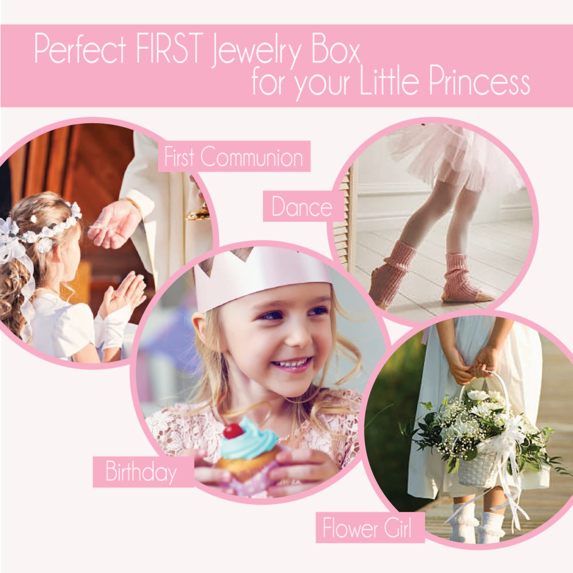 My Bambino Personalized Butterfly Garland Lift Top Jewelry Box