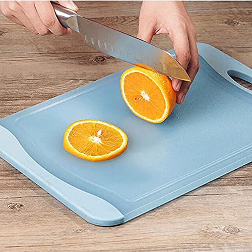 WHLONG Chopping Board-Plastic Chopping Board- for Kitchen with Juice Grooves, Non-Porous Easy to Grip Cutting Boards ( Color : Pink )