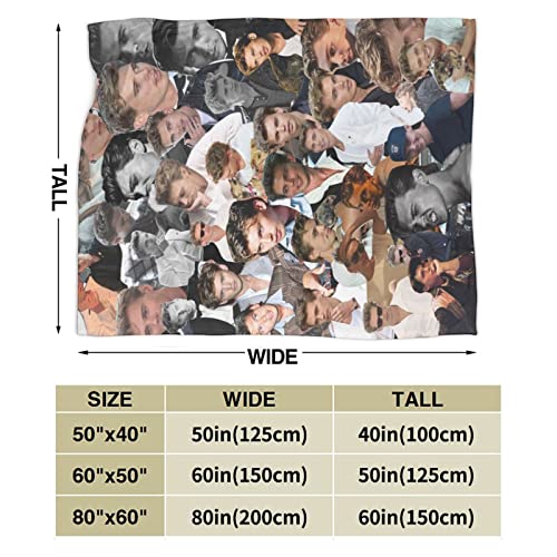 MEROHORO Austin Butler Throw Blanket 80" x 60" (3 Sizes), Lightweight, Ultra-Soft & Comfy Flannel Blanket, Microfiber Fleece Blanket, Anti-Pilling Plush Blanket for Couch, Bed, Sofa