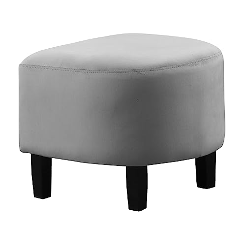 Urban Home Furniture Wesley Tub, Barrel, Accent Chair, Ottoman, Footrest, Grey